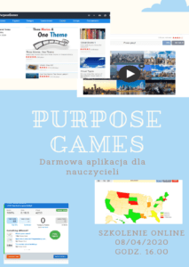 Purpose games – darmowa aplikacja dla nauczycieli. Szkolenie online ...